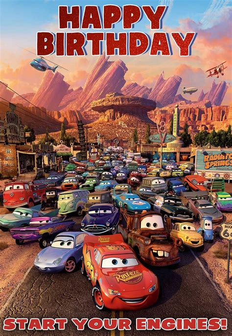 Disneys Cars Printable Birthday Cards Free — Printbirthdaycards