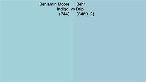 Benjamin Moore Indigo 744 Vs Behr Drip S460 2 Side By Side Comparison