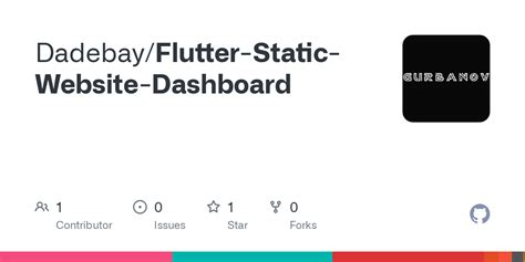 GitHub Dadebay Flutter Static Website Dashboard
