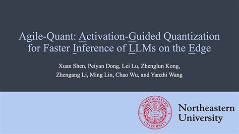 underline agile quant activation guided quantization for faster