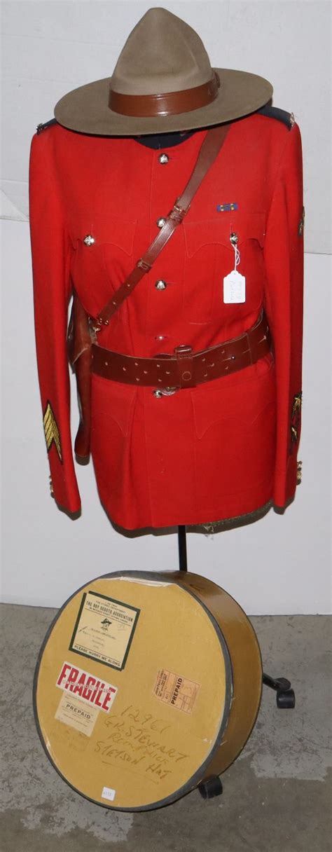 158 Rcmp Red Serge 1971 Mountie Stetson Hat 1946