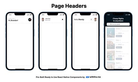 Ready To Use React Native Page Headers