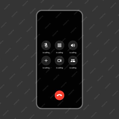 Premium Vector Incoming Call Screen Mockup For Mobile Ui Design