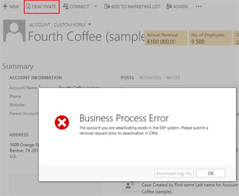 Using Crm 2013 Real Time Workflows To Show Error Messages