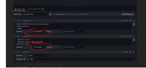 addition of queries via expression option not working grafana