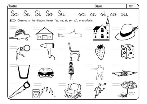 Lectoescritura Letra S Fichas De Infantil Y Primaria