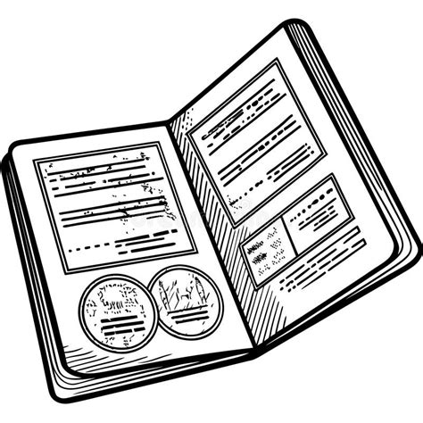 Passport Page Lines Stock Illustrations 12 Passport Page Lines Stock