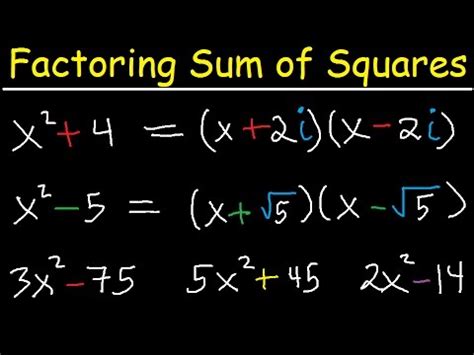 Factoring Difference Of Squares Game