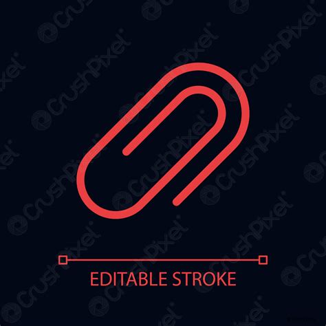 Paperclip Pixel Perfecto Glassmorphism Ui Icono Para El Tema Oscuro