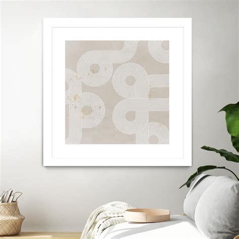 Fluxus I Matted And Framed White 36x36 Wall Art The Brick