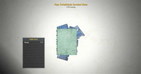 Switchblade Serrated Blade Weapon Mod Plan Rare Fallout 76 Pc Only Buy Fallout 76 Items For Pc