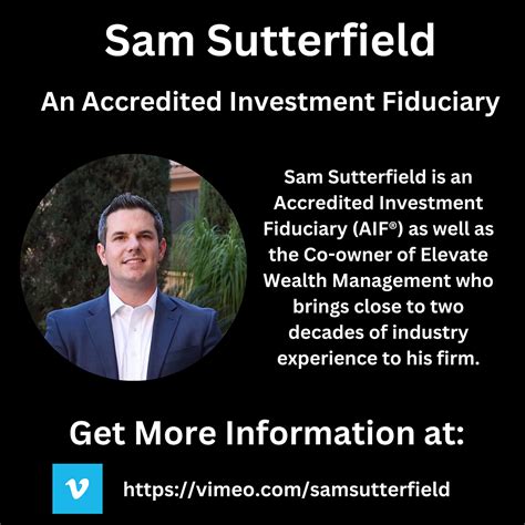 Sam Sutterfield — An Accredited Investment Fiduciary Sam Sutterfield Medium