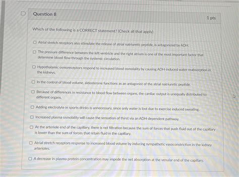 Solved Question 81 ﻿ptsWhich of the following is a CORRECT | Chegg.com