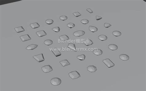 Blenderpbr镶嵌地面宝石材质球纹理贴图下载 Blender模型库