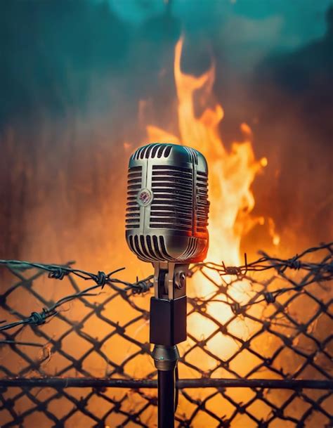 77000 Microphone On Fire Pictures