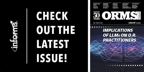 informs on linkedin informs orms analytics datascience ml ai