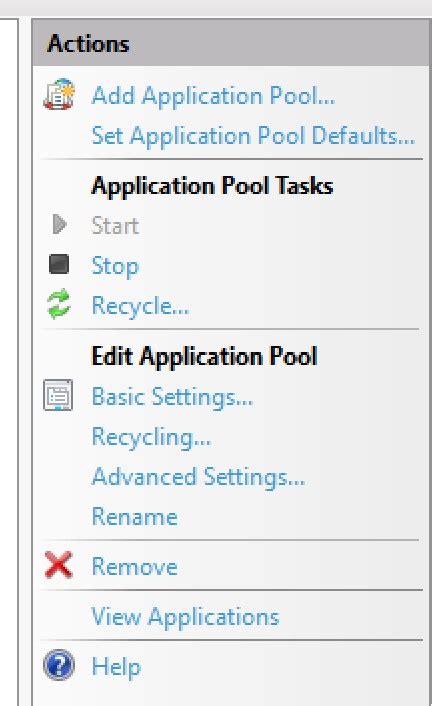 how to limit memory usage of applications in iis