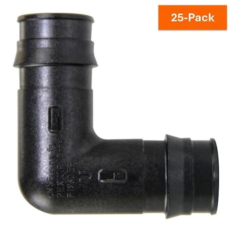 Uponor Propex 3 4 In Pex A Expansion Barb Engineered Polymer 90° Elbow 10 Pack Q4760750r10