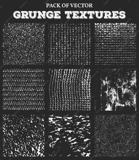 Premium Vector | Free vector grunge distressed texture set