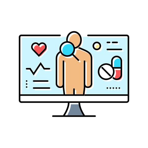 Health Data Analytics Healthcare Innovation Color Icon Product 69386426