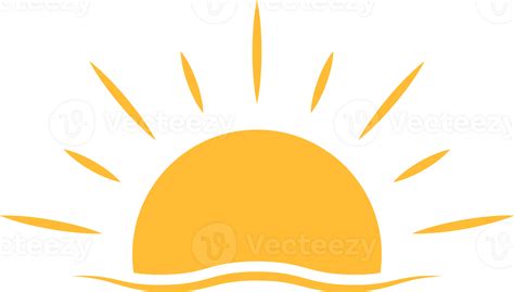A Half Sun Is Setting Downwards Icon Sunset Concept For Graphic Design Logo Website Social