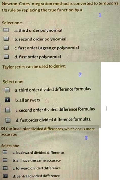 Solved Newton Cotes Integration Method Is Converted To Simpsons 13