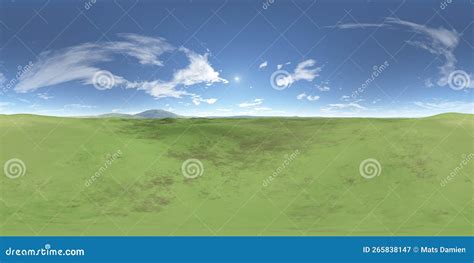 Green Field 360 Panorama Hdri Skybox 3drendering Stock Image Image Of