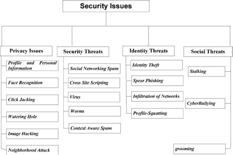 Classification Of Security Issues A Privacy Issues Profile And Download Scientific Diagram