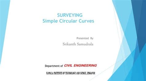 Lec 11 Setting Out Simple Circular Curve Ppt