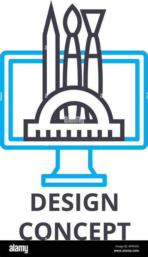 Design Concept Thin Line Icon Sign Symbol Illustation Linear Concept Vector Stock Vector