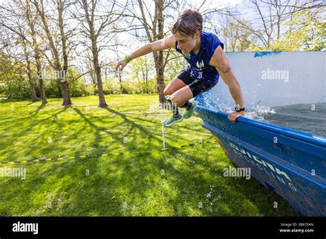 Runners During Saturdays Obstacle Course Racing The Obstacle Run In