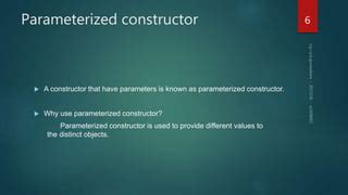 Constructor In Java Pptx