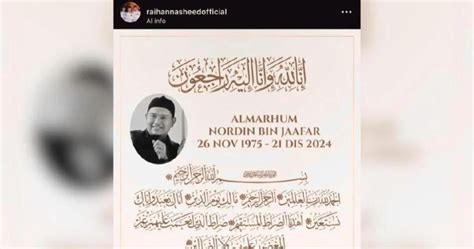 Bekas Vokalis Raihan Nordin Jaafar Meninggal Dunia Buletin Tv3 Malaysia