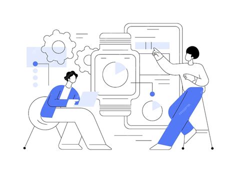 Premium Vector Wearable Mobile App Development Abstract Concept Vector Illustration