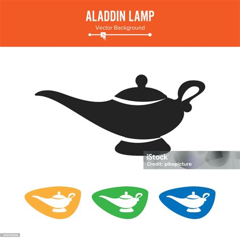 알라딘 램프 벡터입니다 흰색 배경에 고립 된 간단한 검은 실루엣 기호 램프의 요정 지니에 대한 스톡 벡터 아트 및 기타 이미지 램프의 요정 지니 병 알라딘과 마법