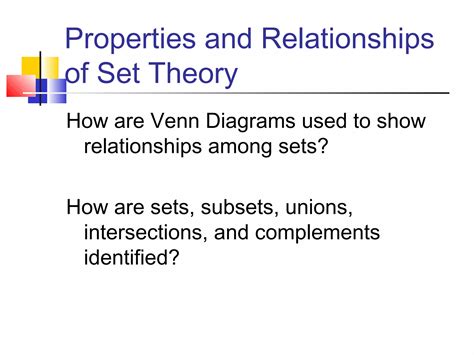 Applications Of Set Theory Ppt