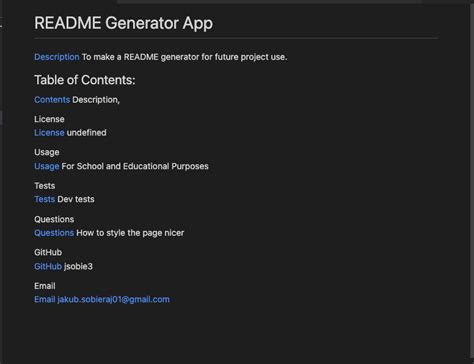 09 Node Js Challenge Professional Readme Generator Homework Readme