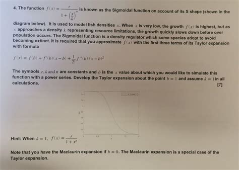Solved 4 The Function F X 1 Is Known As The Sigmoidal