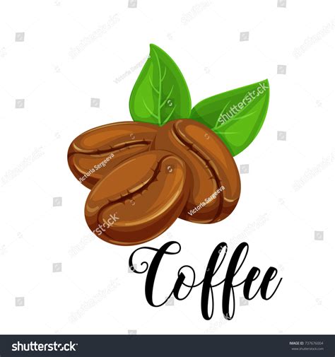 Vector Icon Coffee Bean Cafe Label Stock Vector Royalty Free
