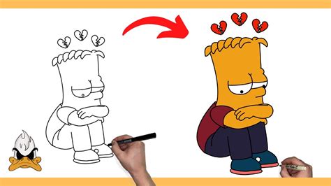 Como Desenhar O Bart Simpson Triste Bart Simpson Sad Passo A Passo
