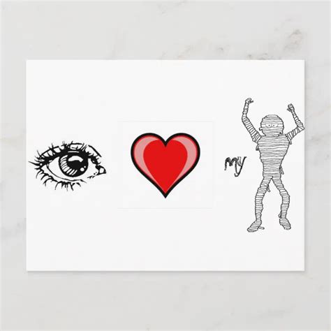 I Love My Mummy Postcard Zazzle