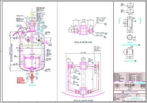 1 5 Kl Reactor Spare Anchor Assembly Autocad Drawing