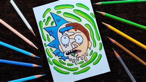 Rick And Morty Draw Trippy Rick And Morty Drawing Hippie Painting My
