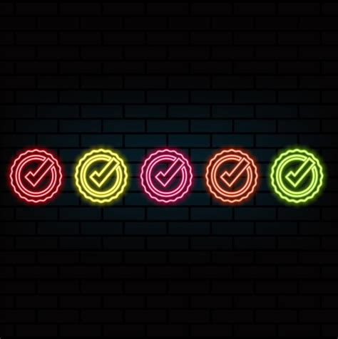 Premium Vector Glowing Checkmark Inside A Circle Animated On A Black