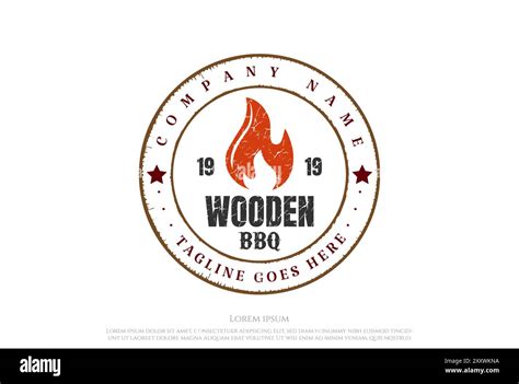 Rustic Barbeque Bbq Barbecue Grill Stamp Logo Design Vector Stock Vector Image And Art Alamy