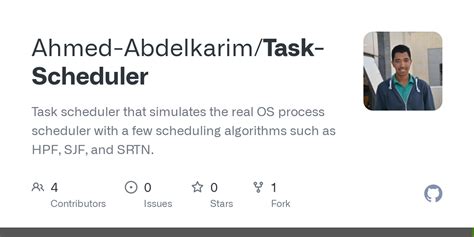 GitHub Ahmed Abdelkarim Task Scheduler Task Scheduler That Simulates The Real OS Process