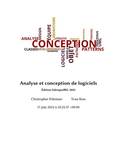 Analyse Et Conception De Logiciels Manuel Pdf Uml Grasp Gof