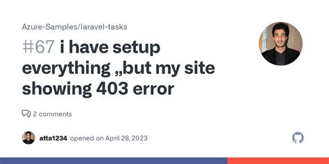 i have setup everything but my site showing 403 error · issue 67