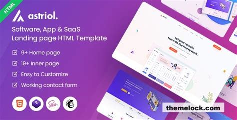 Astriol Software App And Saas Landing Html Template