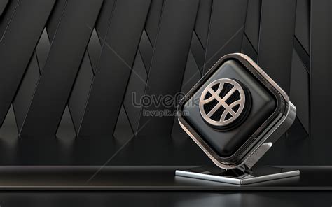 3d 렌더링 드리블 아이콘 소셜 미디어 배너 다크 초록 배경 사진 및 창의적인 일러스트 무료 다운로드 Lovepik